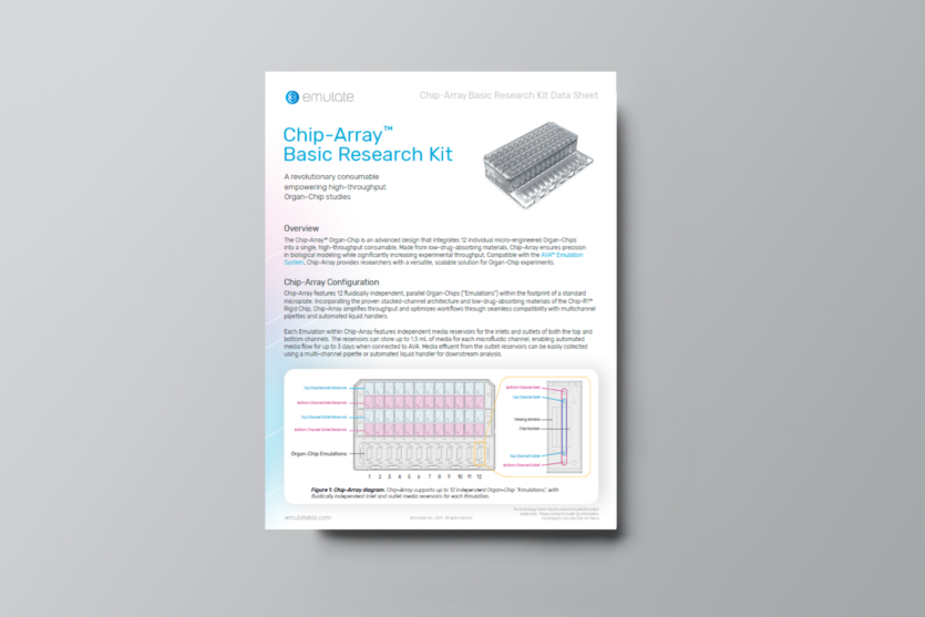 Chip-Array™ Basic Research Kit Data Sheet | Emulate