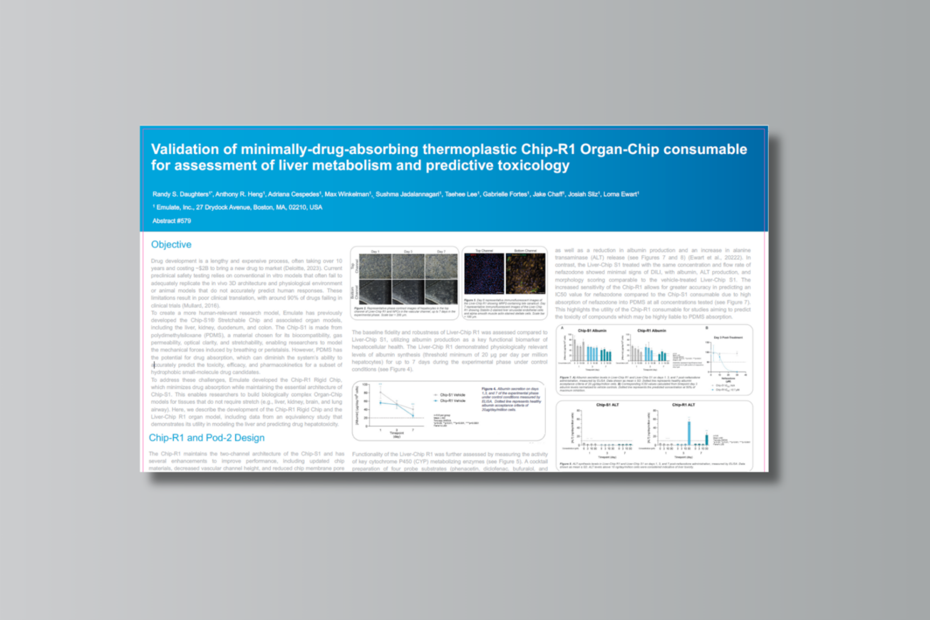 Validation of minimally-drug-absorbing thermoplastic Chip-R1 Organ-Chip ...