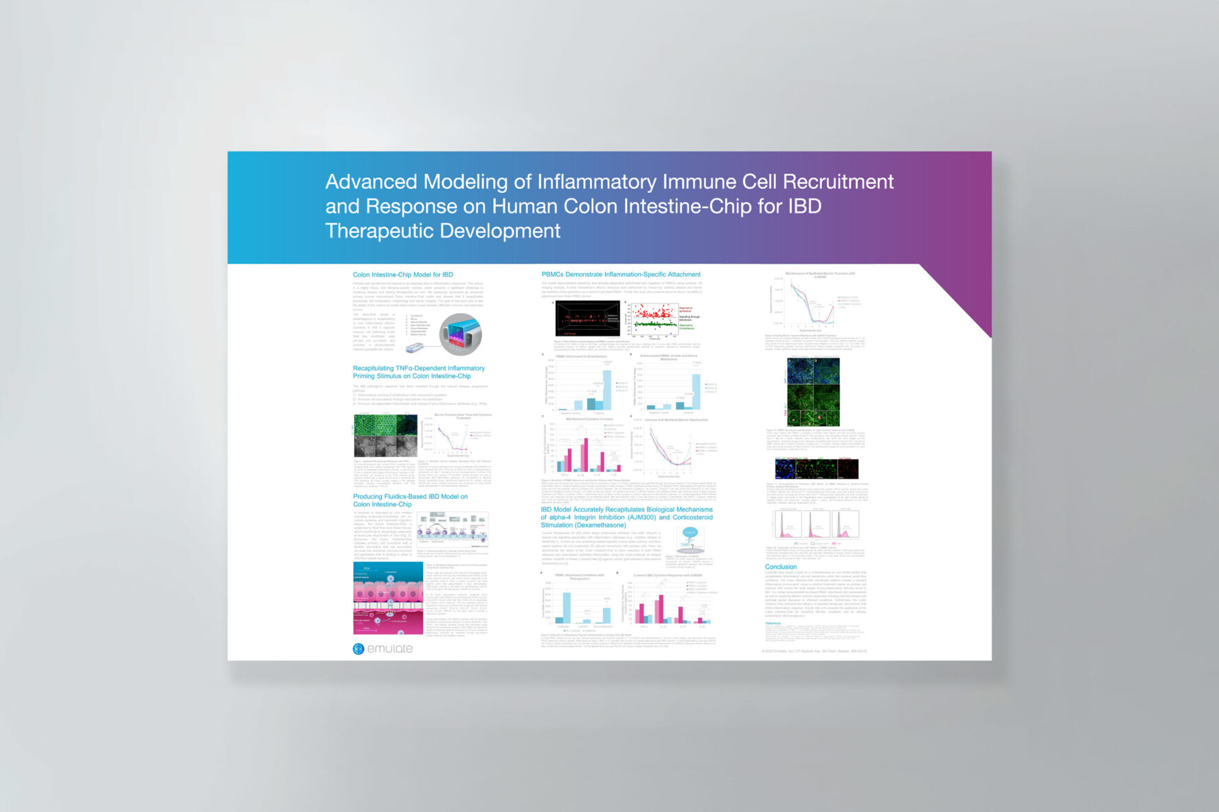 Immune Cell Recruitment | Emulate Colon Intestine-Chip Scientific Poster