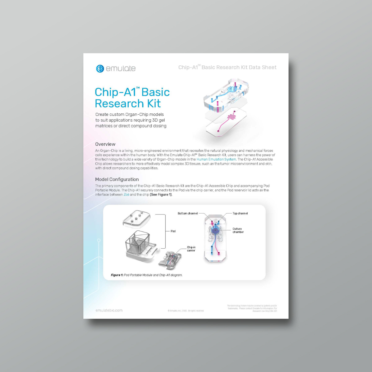 Chip-A1 Basic Research Kit Data Sheet | Emulate