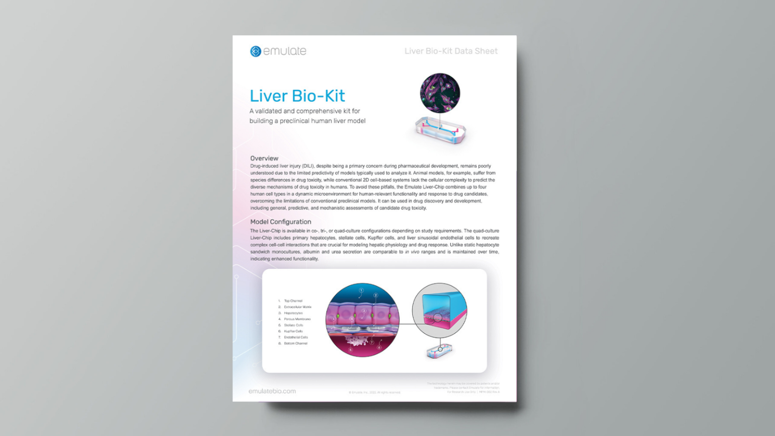 Liver-Chip S1 BioKit | Emulate Datasheet
